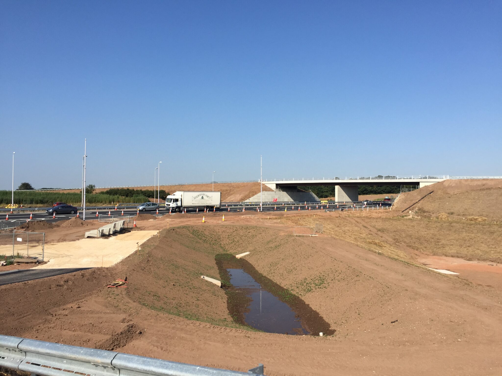 SuDS Highways Drainage | Slope Erosion Control | SuDS Balancing Pond