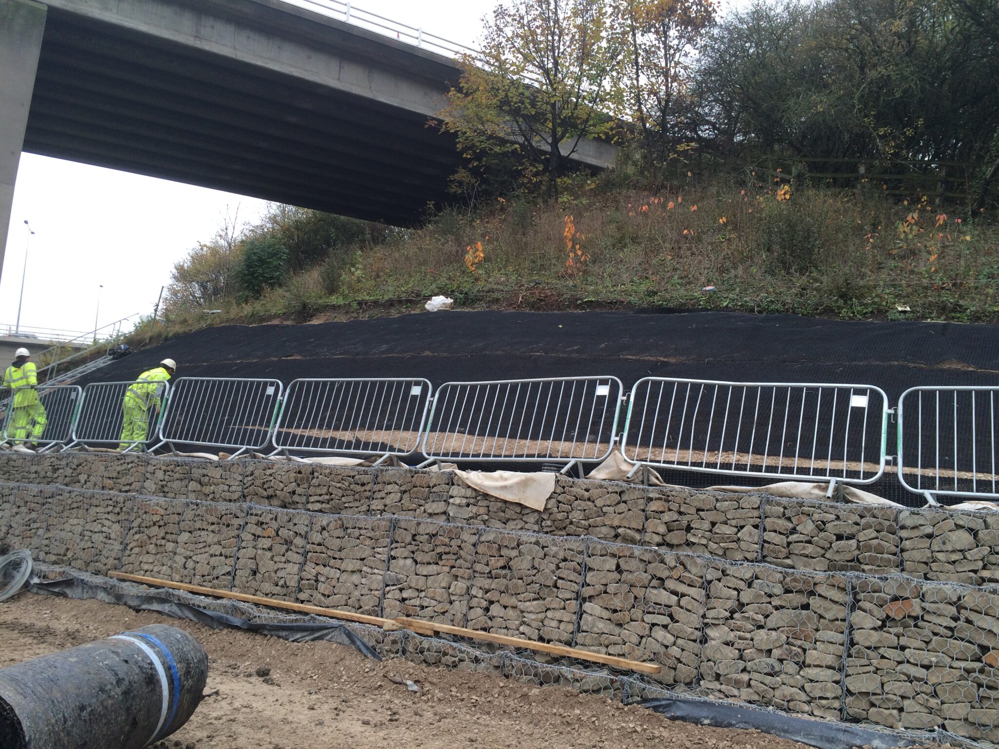 M62 Highway Embankment Erosion Control | ABG Erosamat Type 3 Mat