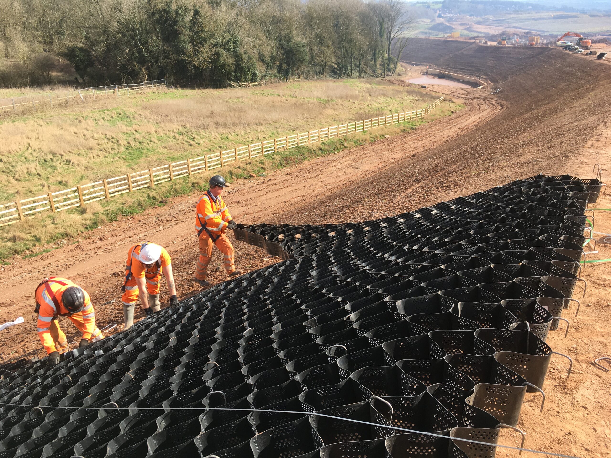Erosion Control | ABG Erosaweb Geocell | Access Road, Nottingham UK