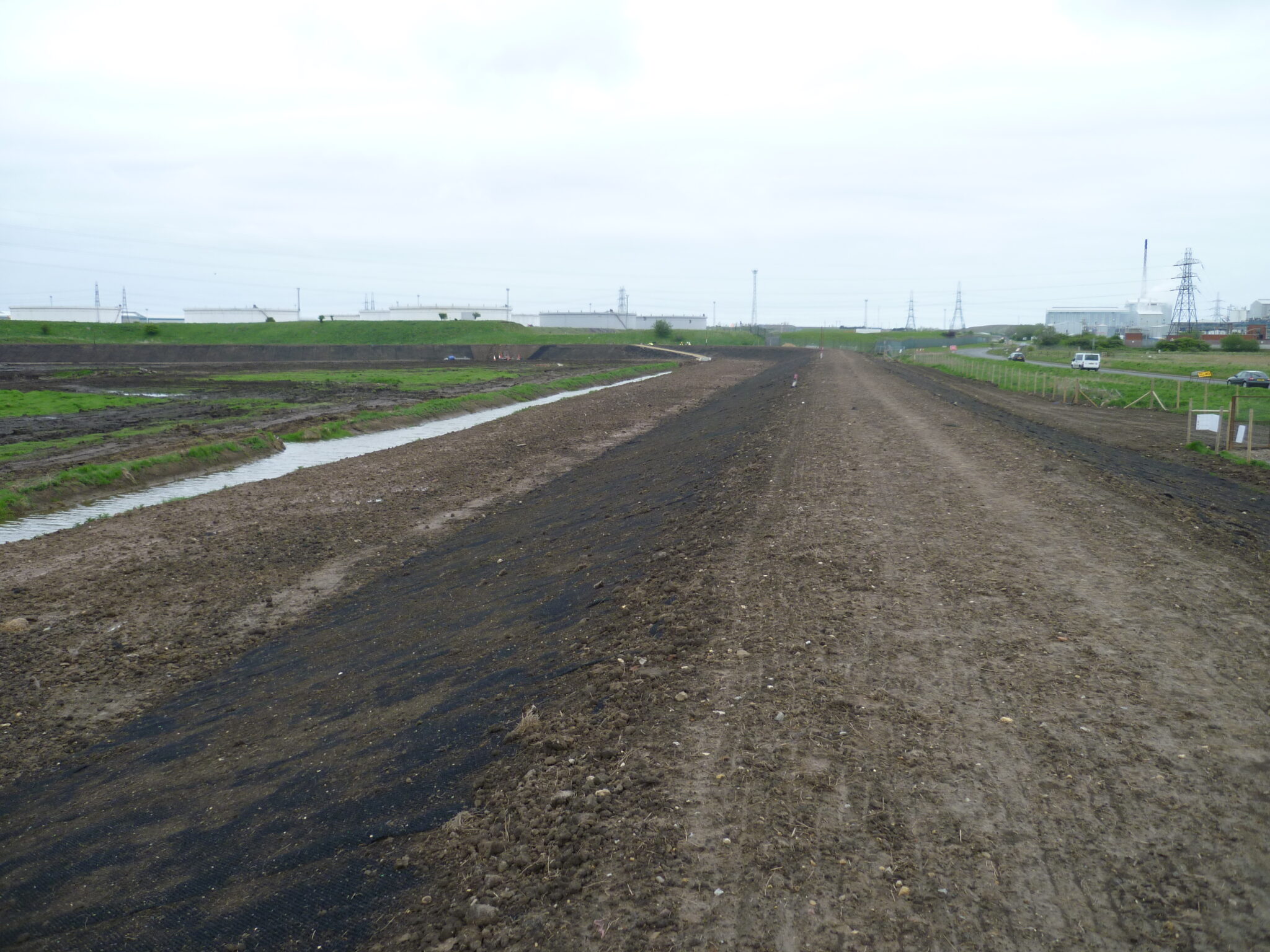 Greatham Flood Control Embankment | Erosamat Erosion Control