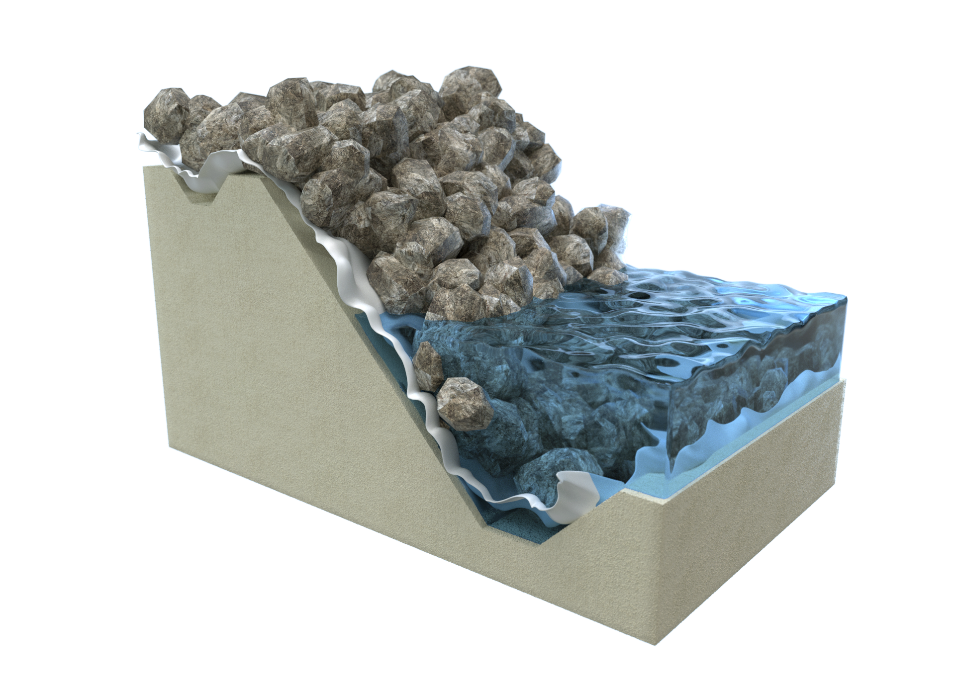 Coastal Protection, Cardiff Coastal Defence Scheme, UK - ABG Geosynthetics