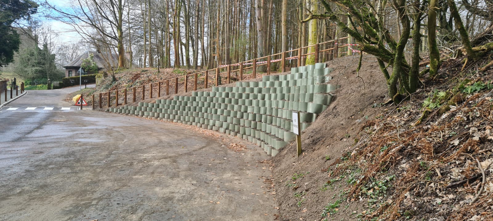 Webwall Geocell | Green faced retaining wall system | ABG Geosynthetics